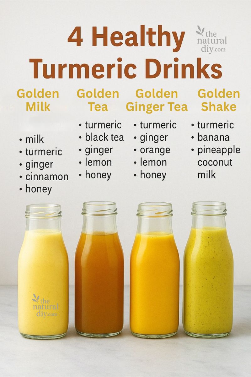 4 Healthy Turmeric Drinks: Recipes, Benefits, and Tips - The Natural DIY